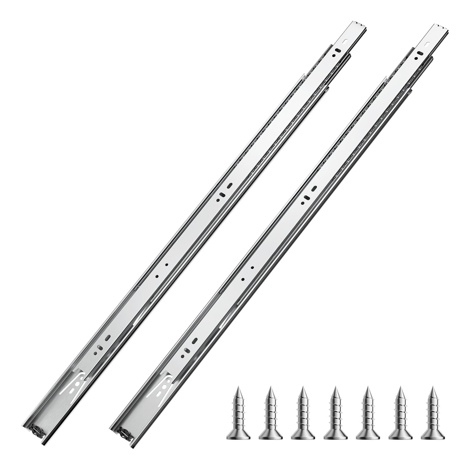 VEVOR Drawer Cabinet Slides Side Mount 24 inch 10 Pairs 100 LB Load ...