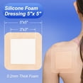 "Niceful Silicone Foam Dressing 5""x5"", Waterproof Wound Care Bandages ...