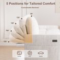 U-Shaped Sectional Sleeper Sofa Bed 105", Pull-Out Bed with 5-Position ...
