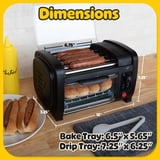 Mini Stainless Steel Hot Dog Roller with Bun Warmer, Timer and Baking ...