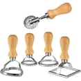 5pcs Ravioli Stamp Maker Cutter Set with Wooden Handle | Ravioli, Pasta ...