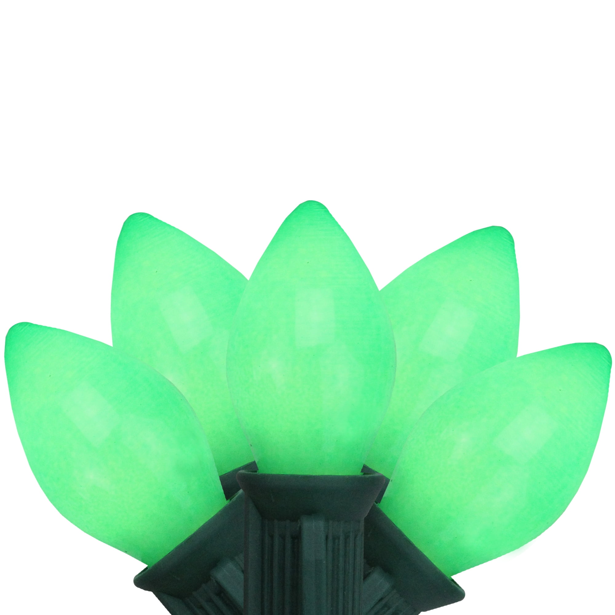 Northlight 25ct C7 Opaque String Lights Green - 24' Green Wire ...
