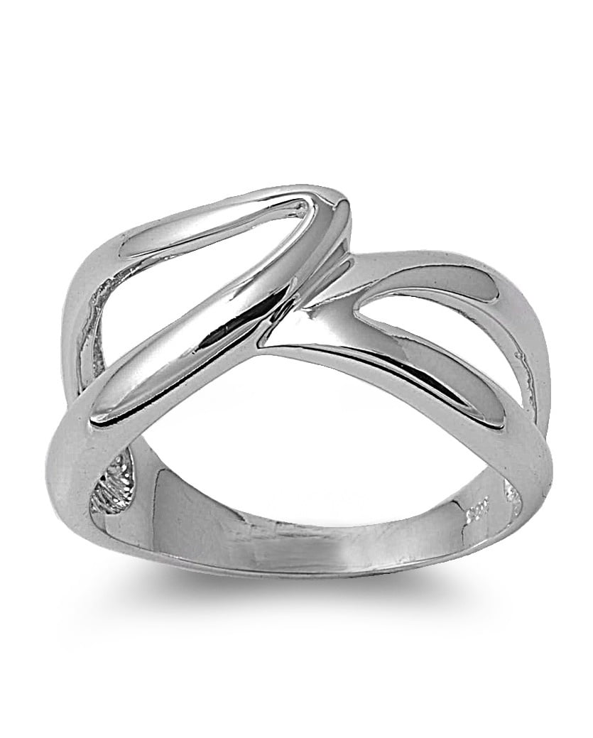 925 Sterling Silver Designer Style Art Ring Size 9 - Walmart.com