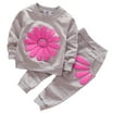 1-4T Toddler Children Baby Girl Sunflower Outfits, Long Sleeve Sweatshirt Tops & Pants Set ...