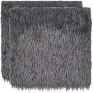 Brown Faux Fur Fabric 15.75x15.75 Inch Soft Plush Shaggy Squares Pre ...