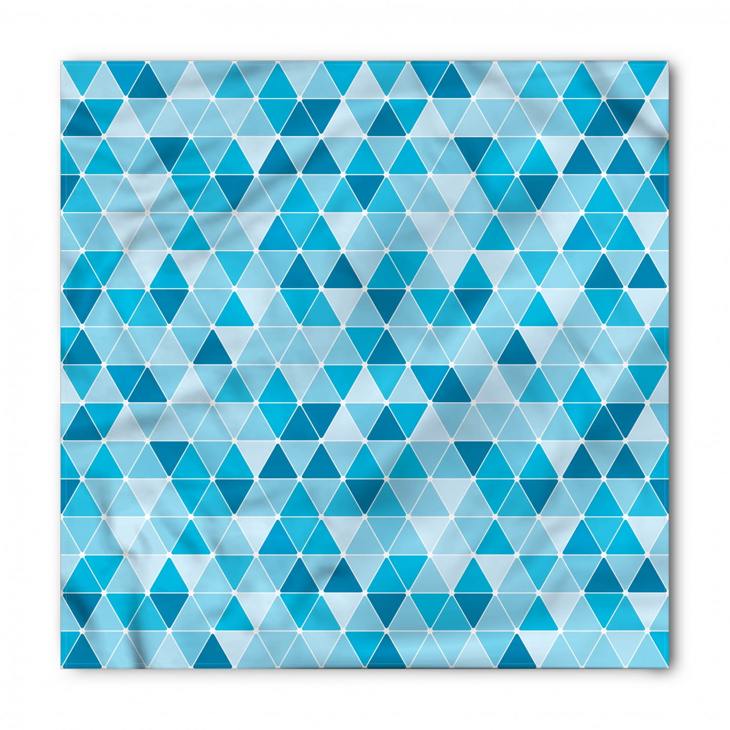 Blue Bandana, Geometric Triangles Mosaic, Unisex Head and Neck Tie, by ...