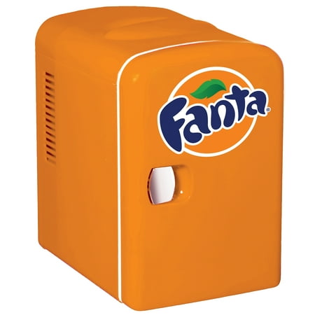 Fanta Personal 6 Can Mini Fridge with Warming, Orange - Walmart.com