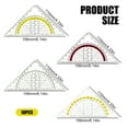 10Pcs Set Square with 180 Degrees Protractor Multifunction Geometry Set Square Angles-Measuring ...