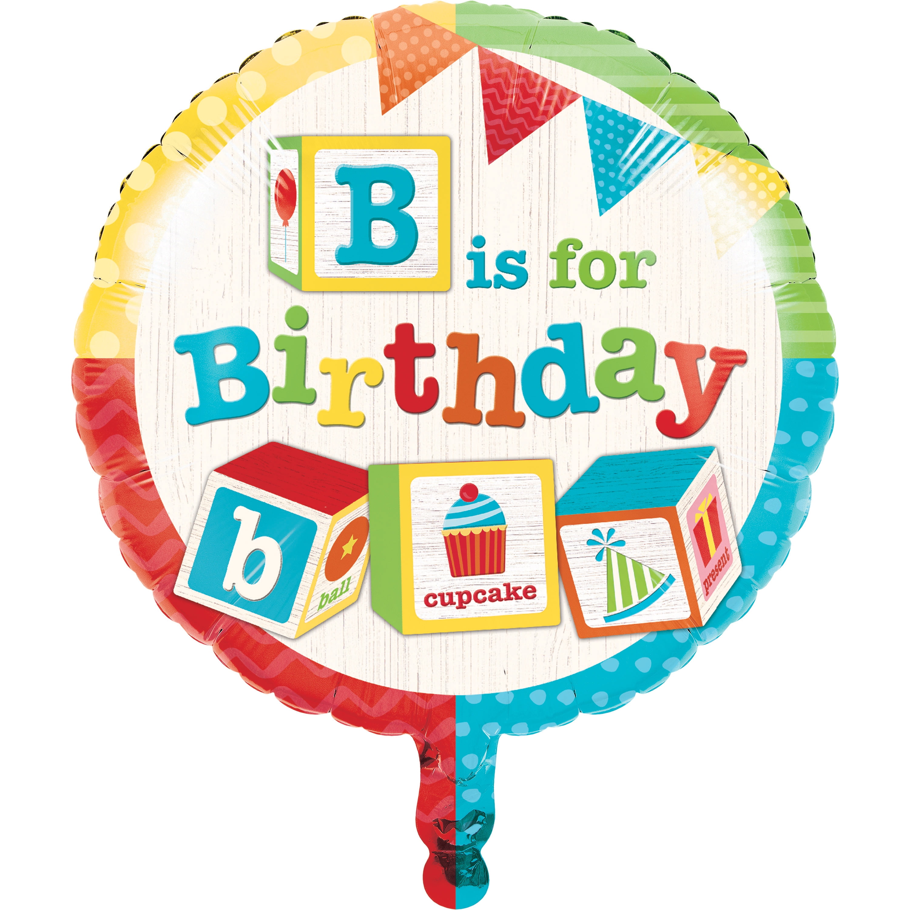 ABC Blocks Birthday Mylar Balloon, 1 pk - Walmart.com