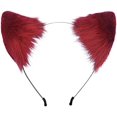 Cat Fox Faux Fur Ears Headband Cute Halloween Fancy Dress Cosplay ...