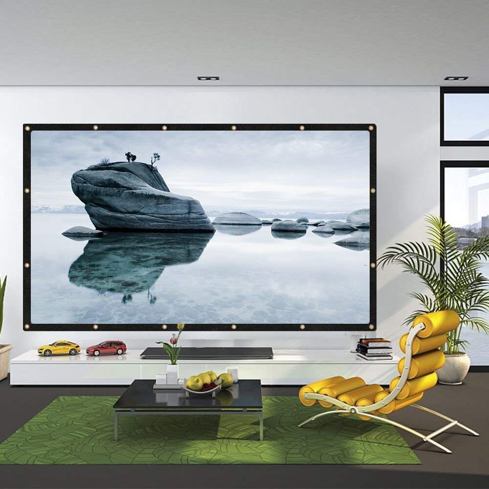 KUPPET 100inch 16:9 Movie Projector Screen Movie Screen for Home Cinema ...