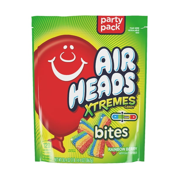 Airheads Xtremes Bites Sweetly Sour Candy Resealable Stand Up Bag ...