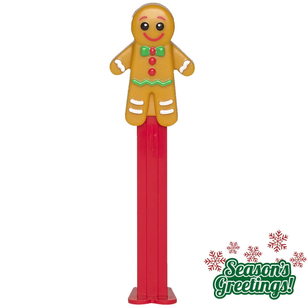 PEZ Christmas Holiday Candy Dispenser Blister Pack - Gingerbread Man ...