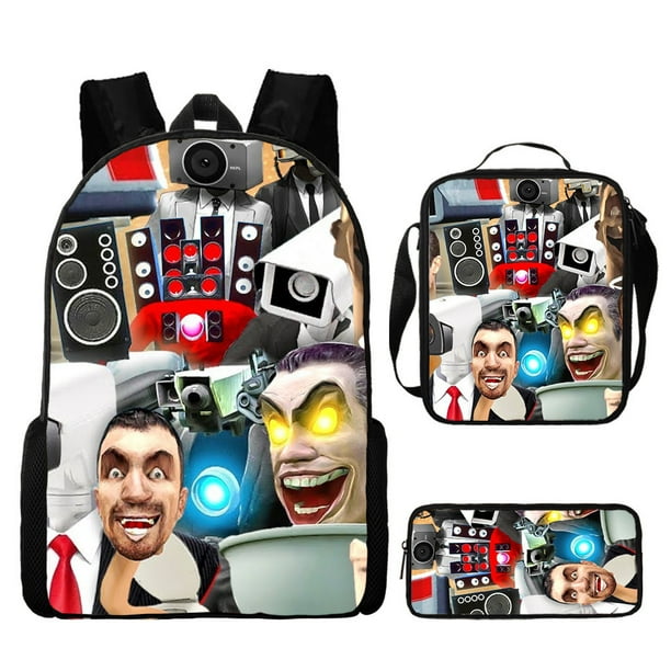 Titan Clock Man Backpack Monitor Man Vs Toilet Man Backpack Cartoon ...