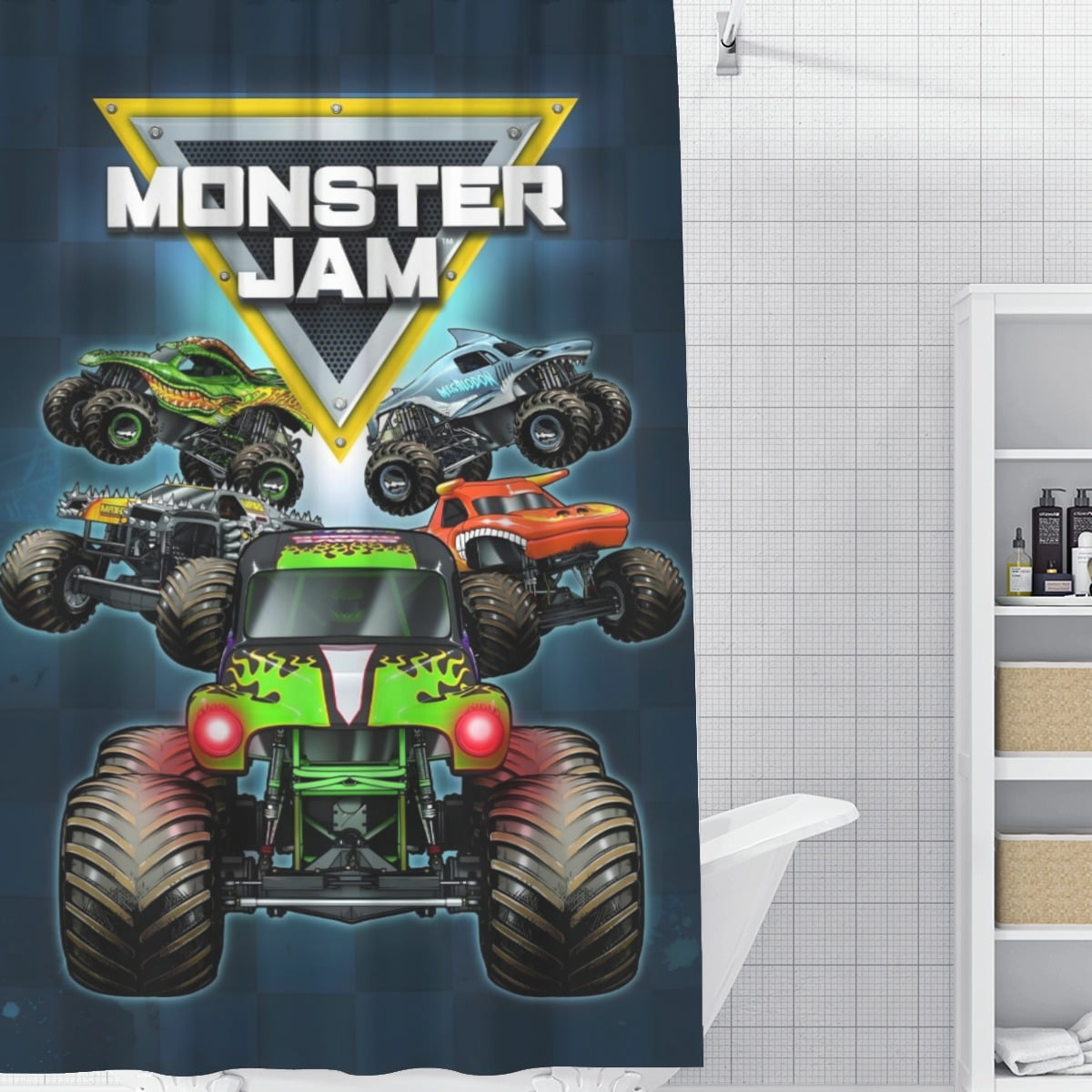 Click here for Unbranded Monster Jam-Theme Bathroom Shower Curtai... prices