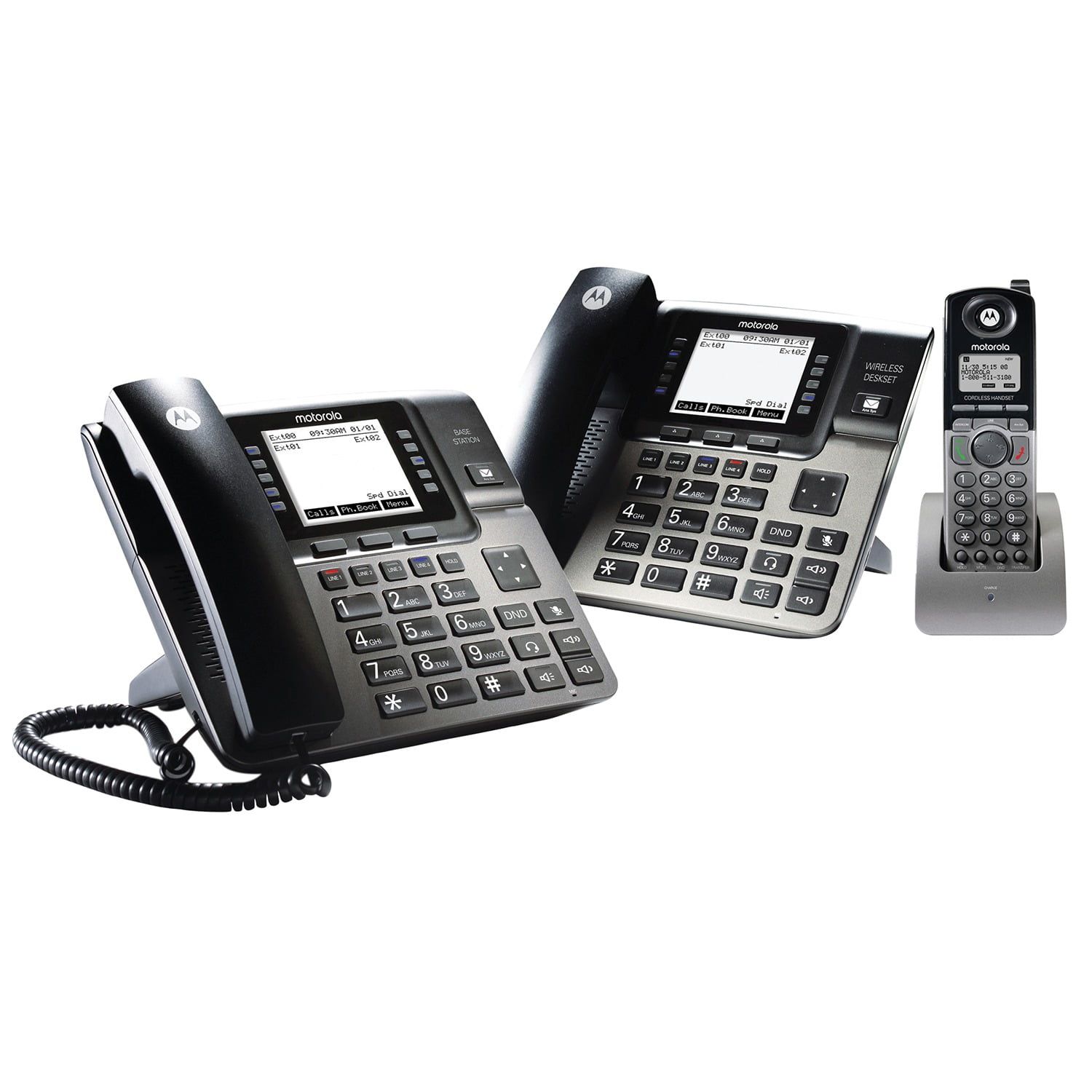 Motorola ML1002S Desk Phone Base Station with Digital Receptionist and ...