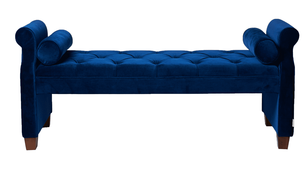 Jocelyn Tufted Roll Arm Entryway Bench, Navy Blue - Walmart.com