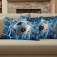 Blue Football Lumbar Pillow Covers 12 x 20 Inch Pillow Covers Set of 2 ...