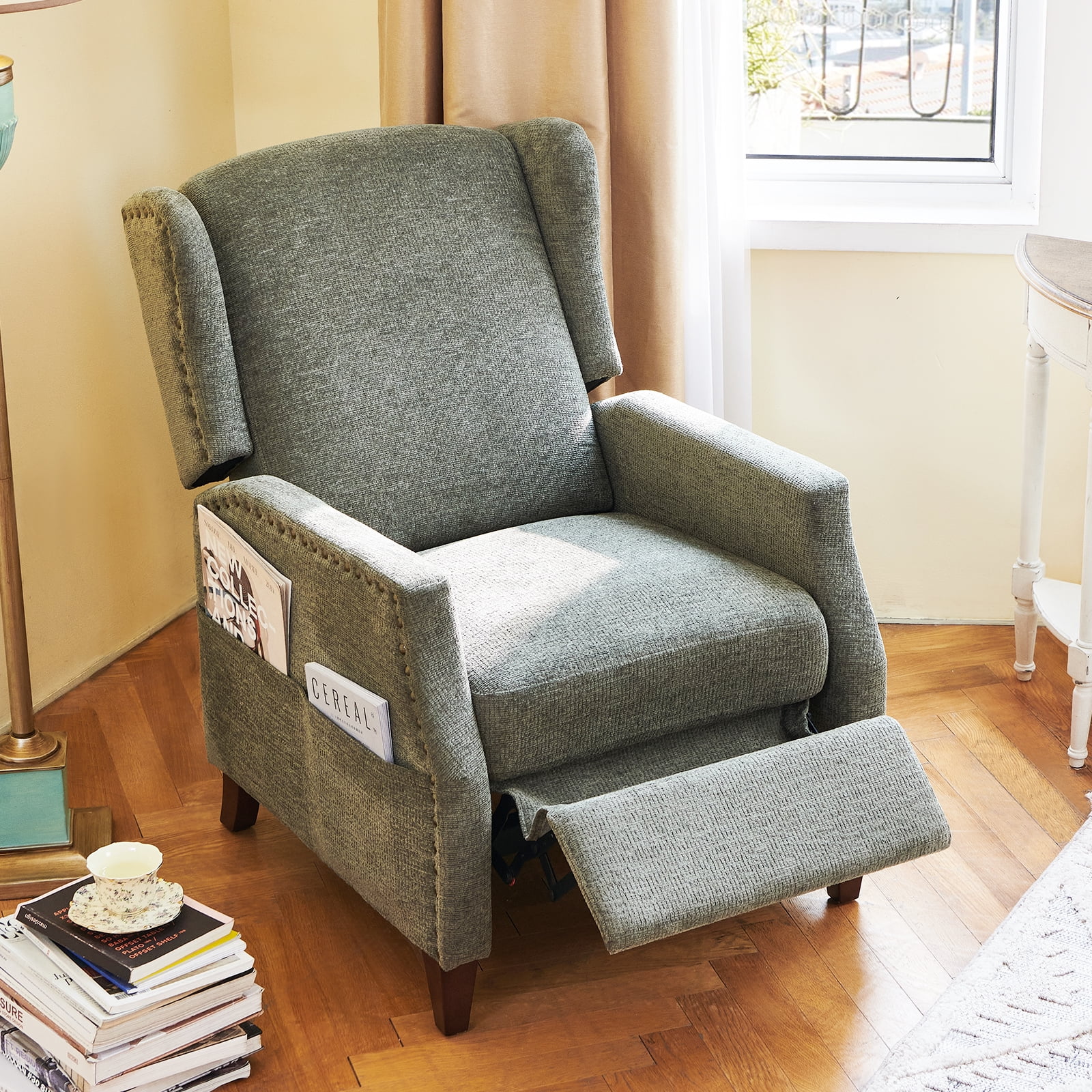 Click here for Malol Wingback Pushback Recliner Chair With Storag... prices