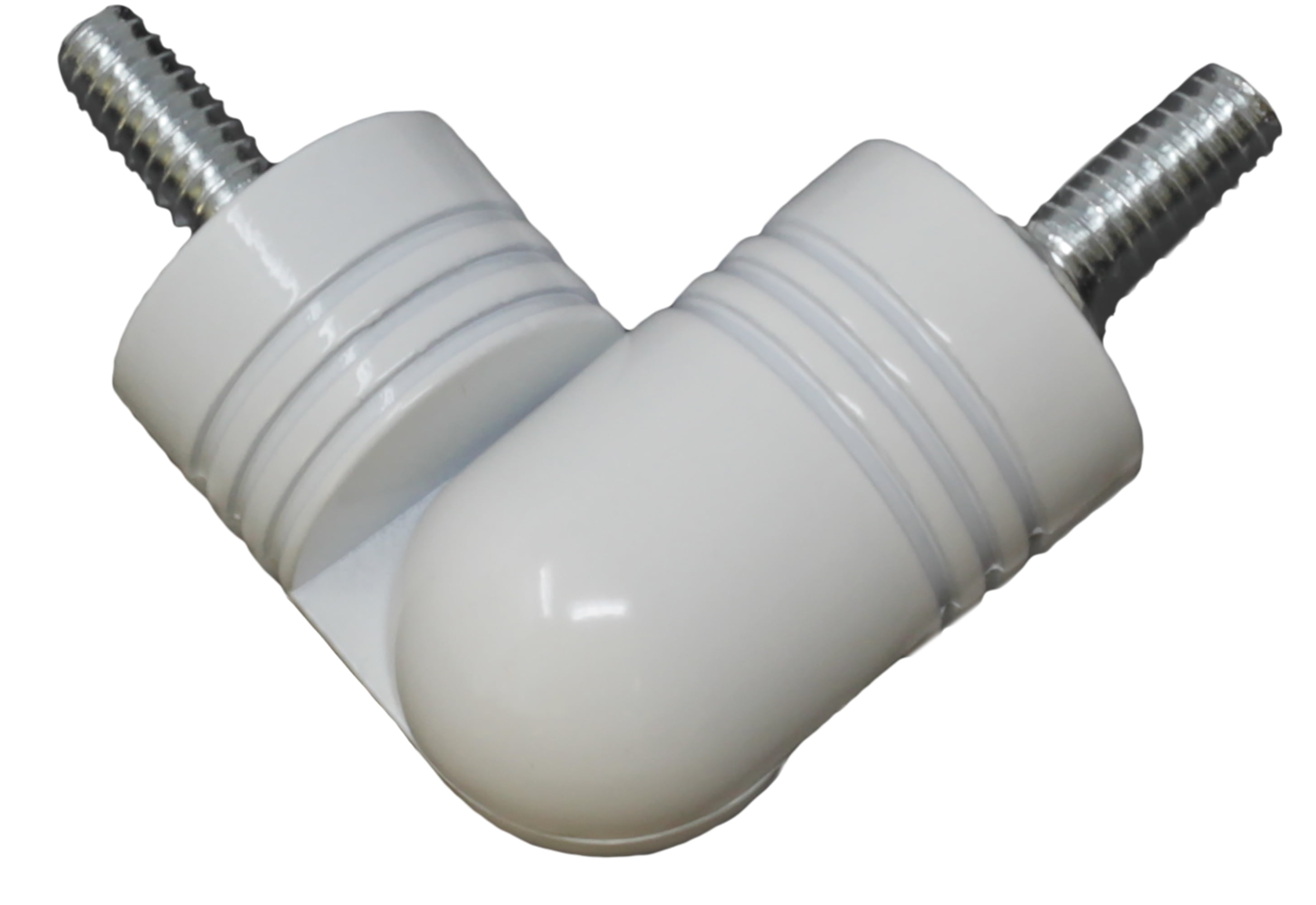 Urbanest Hinged Elbow Connector for Corner Rod, Glossy White, 7/8 ...