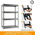 Shuntong The Atlas 4-Tier Heavy Duty Industrial Shelving Unit Load ...