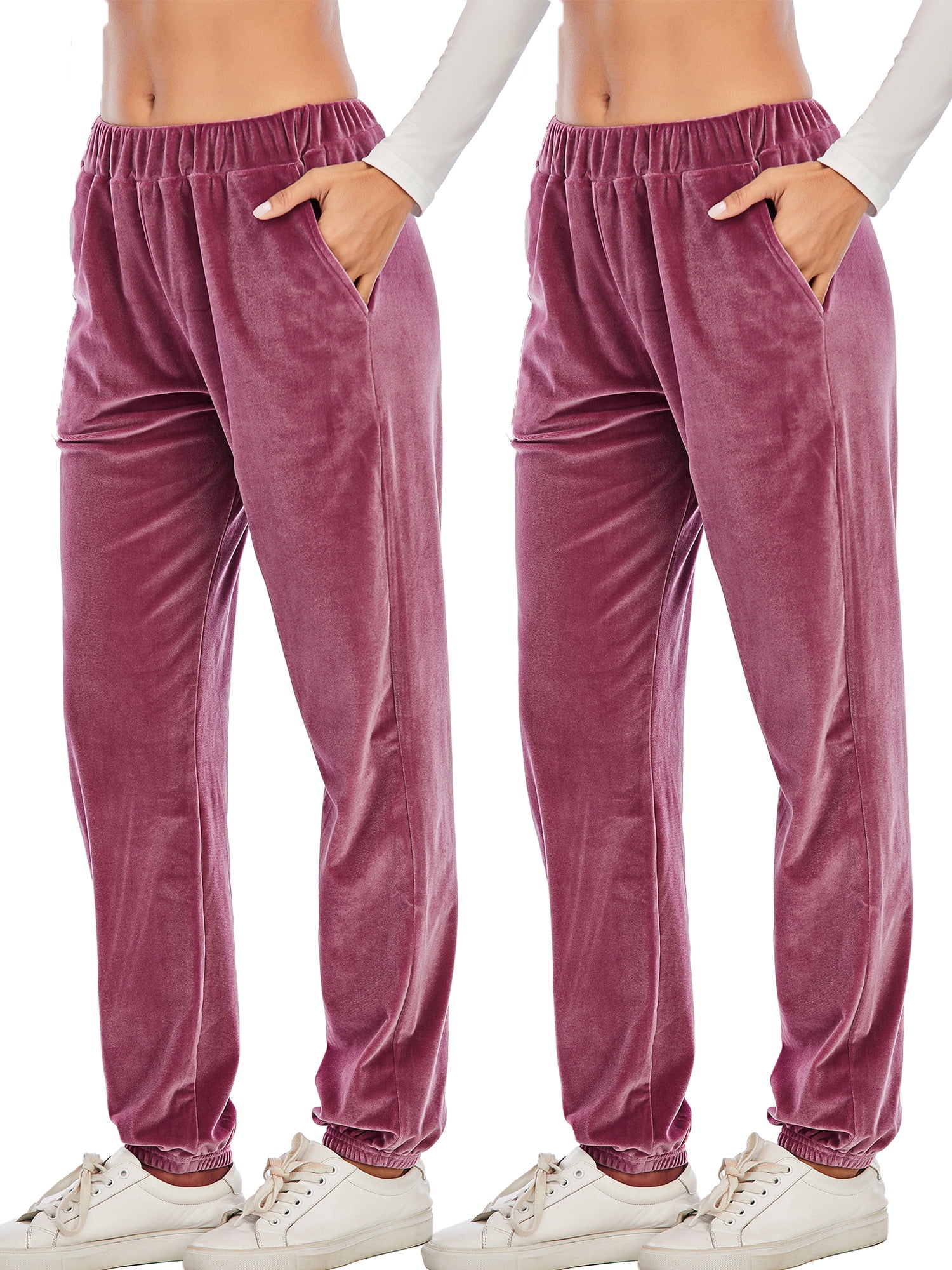 Winter Velour Sweatpants Sweatsuits Joggers Yoga Pants Solid Velour ...