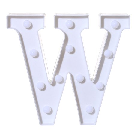 RKZDSR Remote Control Alphabet Letter Lights LED Light Up White Plastic ...