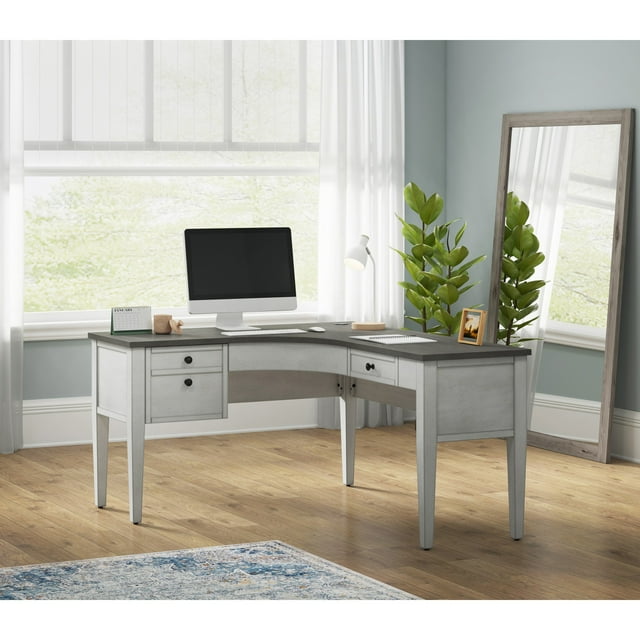 Whalen Lagron 60" W Wood L-Shaped Corner Desk only $275.49 | eDealinfo.com