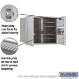 SALSBURY INDUSTRIES 3706D-04AFP Horiz Mailbox,MB1,5Dr,Alum,FL,23-1/2in ...