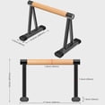 Push Up Bar, 12'' High Parallettes Bars with 8 Rubber Feet ...
