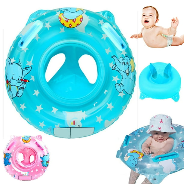 PENGXIANG Baby Swimming Ring Floats with Safety Seat Double Airbag Swim Rings for Babies Kids ...