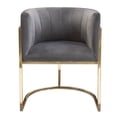 Diamond Sofa PANDORADCGR1PK Velvet Pandora Dining Chair with Polished ...