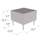 Nicole 18" Nightstand - Walmart.com