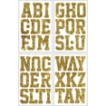 SEI 3-inch Varsity Glitter Iron-on Heat Transfer Letters, Gold ...