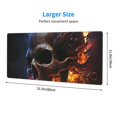 Gothic Skull On Fire Death Cool Mouse Pad Extended Large Gaming ...
