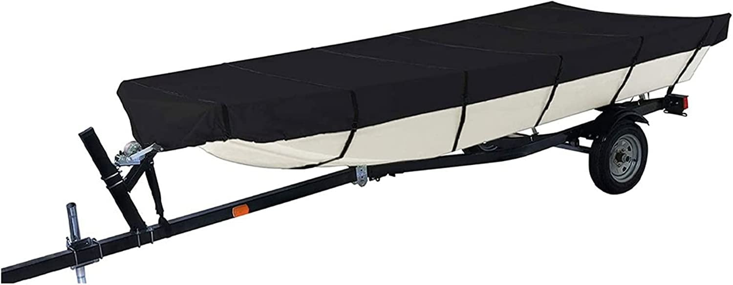 Labwork Black 210D Heavy Duty Outdoor Trailerable Boat Cover Waterproof ...