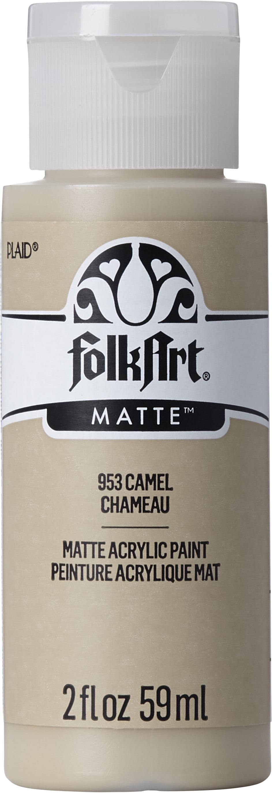 FolkArt Acrylic Craft Paint, Matte Finish, Camel, 2 fl oz - Walmart.com