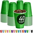 DecorRack 12 fl oz Reusable Disposable Party Drinking Cups (Dark Green ...