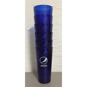 Classic Pepsi Script Logo Royal Blue Plastic Tumblers Set of 4 - 16oz ...