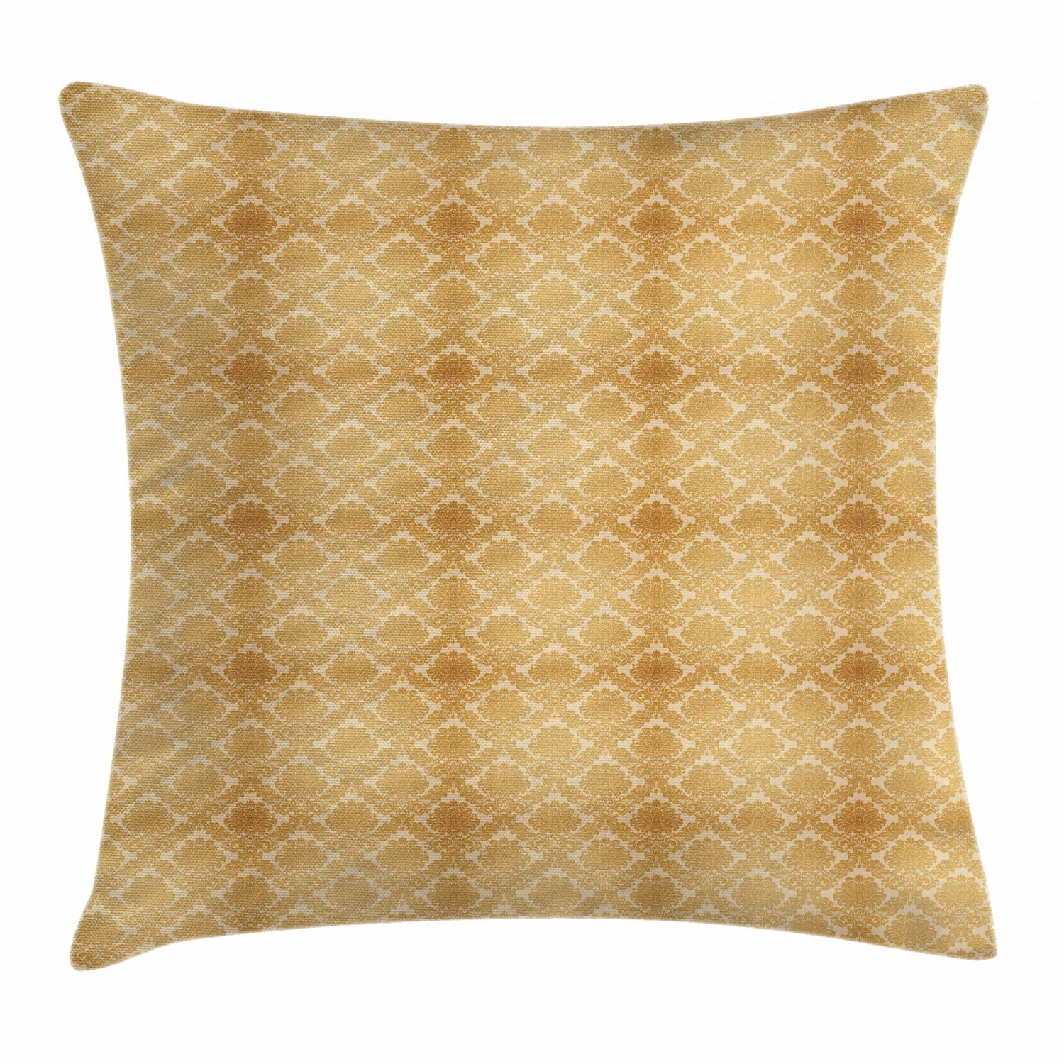 Damask Throw Pillow Cushion Cover, Flower Pattern Vibrant Image with ...