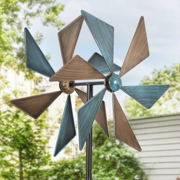 Hourpark 3D Kinetic Metal Wind Wheel & Spinners for Garden Outdoor ...