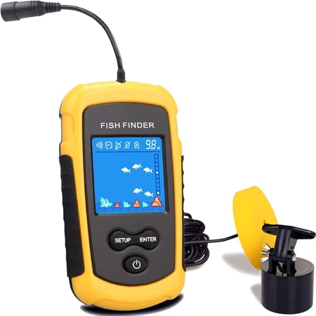 Handheld Fish Finder Portable Boat Wired Transducer Fishing Sonar ...