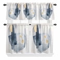 Abstract Boho Color Block Curtain Tier and Valance Set 3 Piece,Modern ...