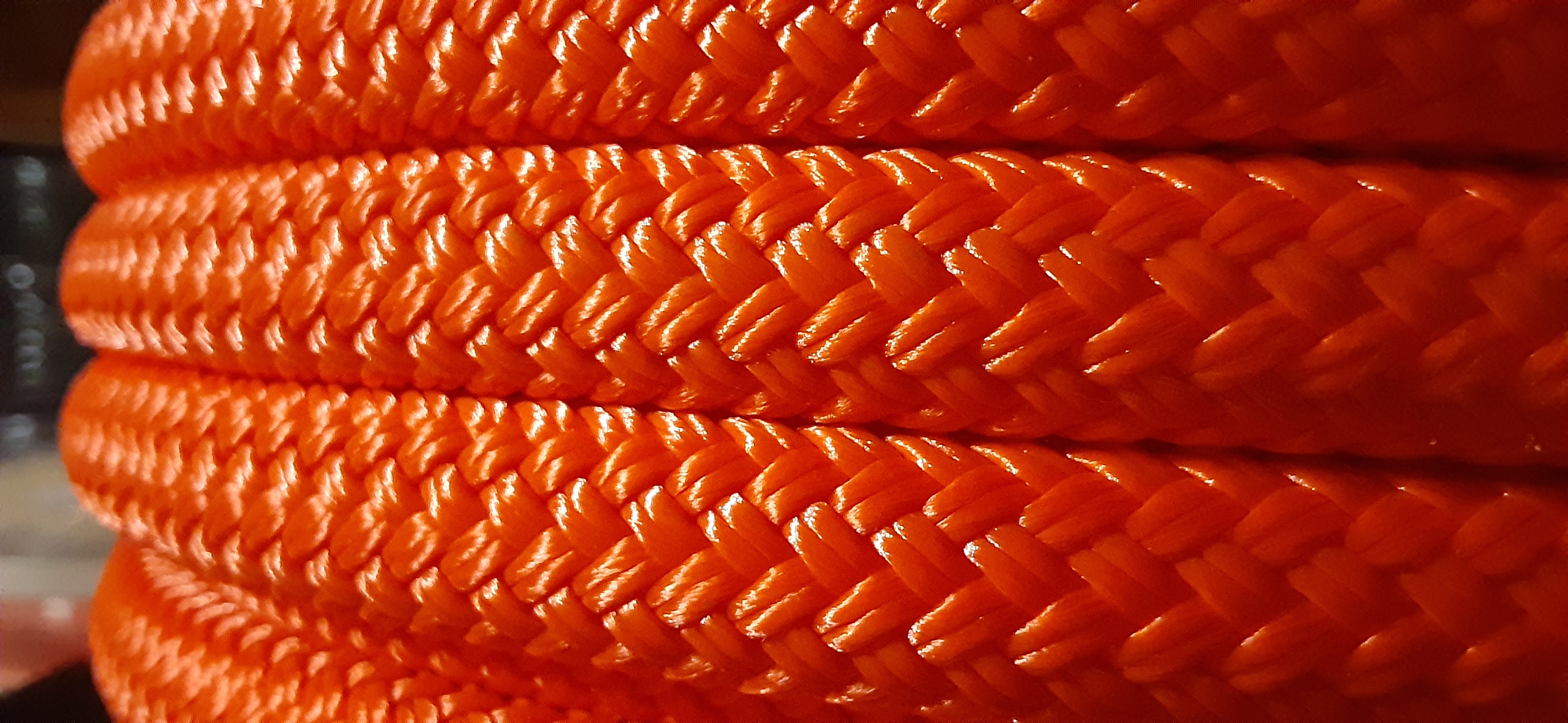1/2" x 100 ft. Orange Premium Double Braid/Yacht Braid Polyester ...