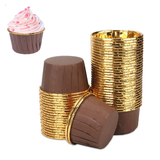 SHENMO 50 Pieces Cupcake and Muffin Molds Muffin Paper Cupcake Wrappers ...
