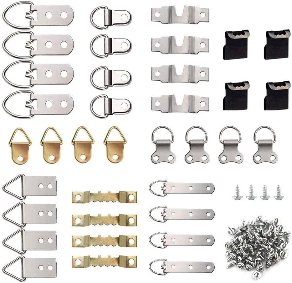 Kit de ganchos para colgar cuadros de 96 piezas, 9 modelos de servicio ...