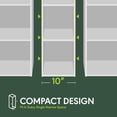 5-Tier Tall Narrow White Bookshelf, Standing Storage Unit 9.3 x 9.8 x ...