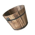 6pcs Small Wooden Bucket Barrel Planters – Rustic Flower Planters Pots ...