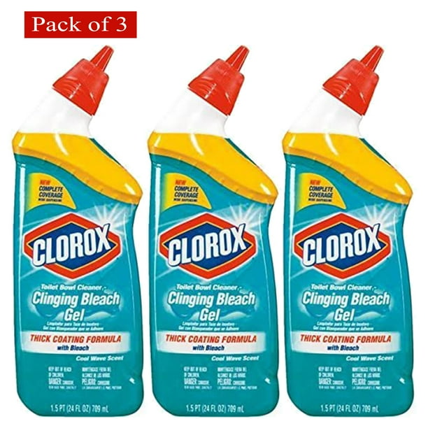 Clorox Toilet Bowl Cleaner, Clinging Bleach Gel - Pack of 3 - Walmart.ca