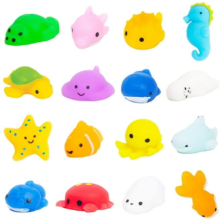 16pcs Mochi Squishy Toys Set, Mini Kawaii Squishies Pack Fidget Toys ...